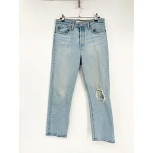 Levi's | Jeans | Levis Wedgie Straight Jeans Women 28 Light Blue ...